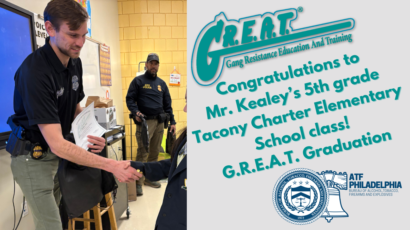 Philadelphia Students Graduate from ATF Gang Resistance Education and Training Program | ATF